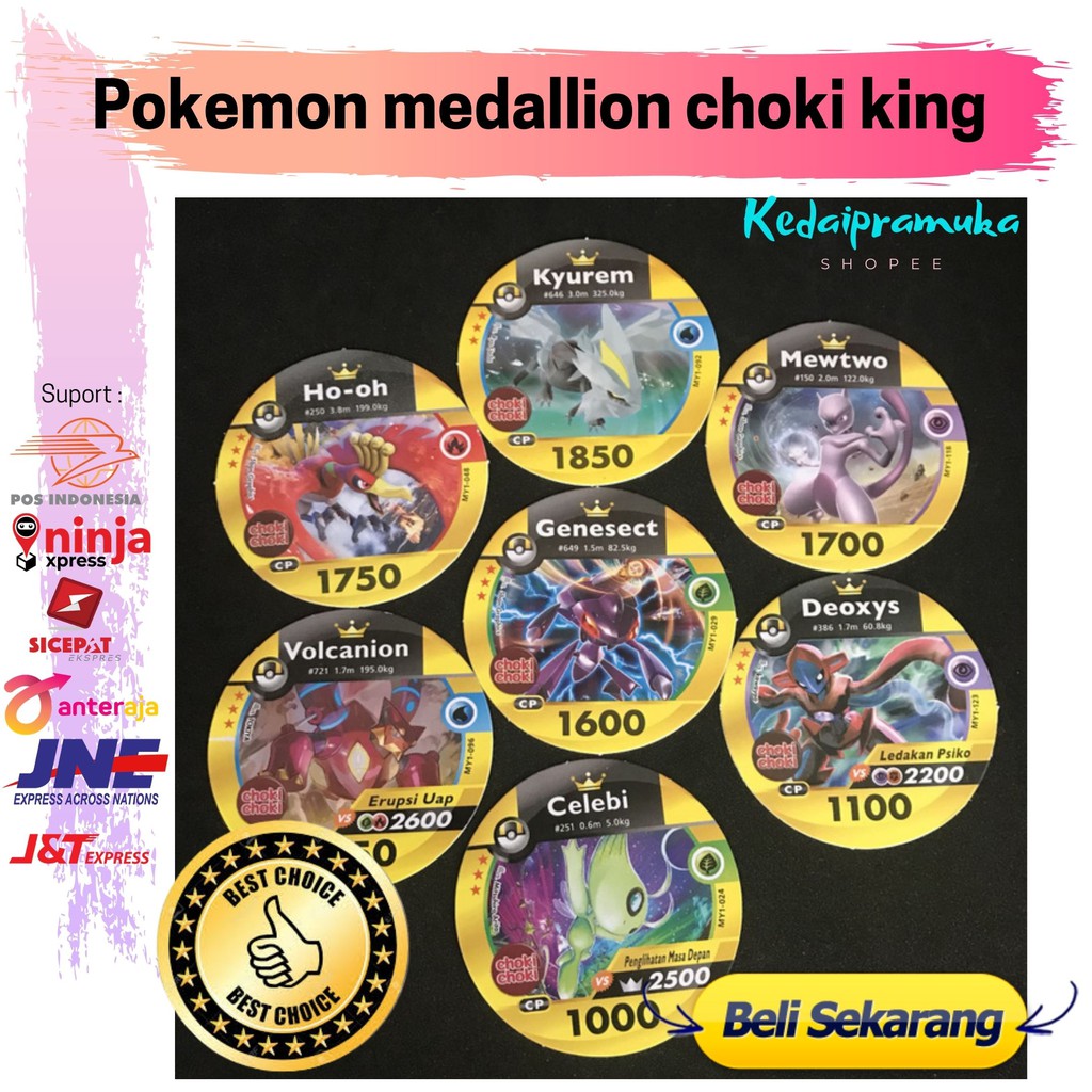 Jual Kartu pokemon medallion choki king cards action figure medalion ...