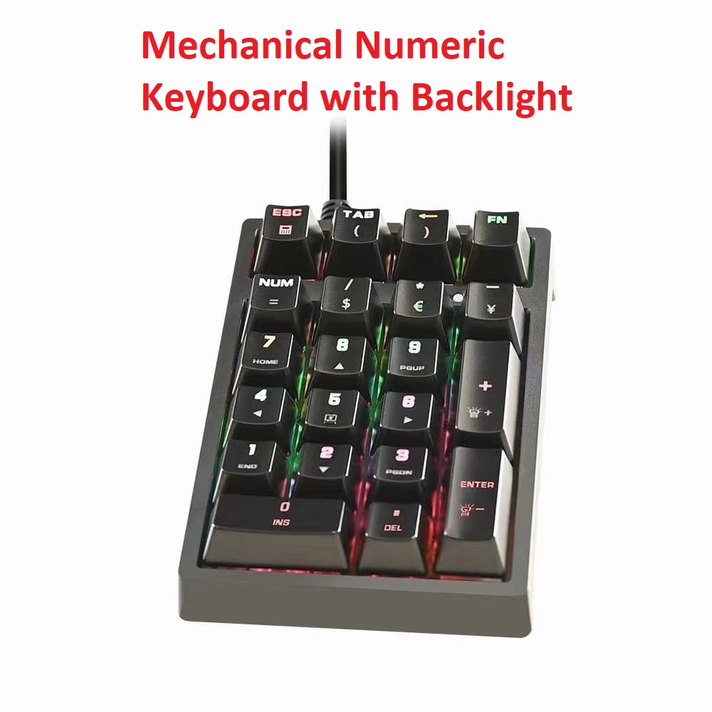 Jual Numeric Keyboard Mechanical Backlight RGB USB Mechanic Keypad ...