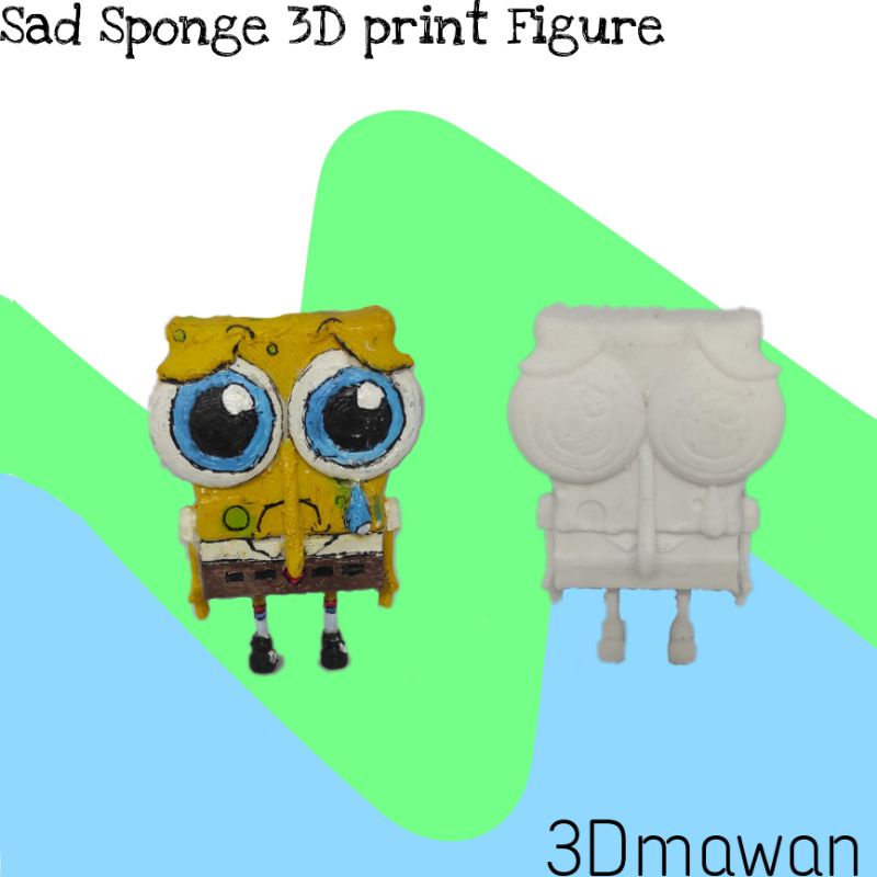 Jual Sad Spongebob 3D print Figure | Shopee Indonesia