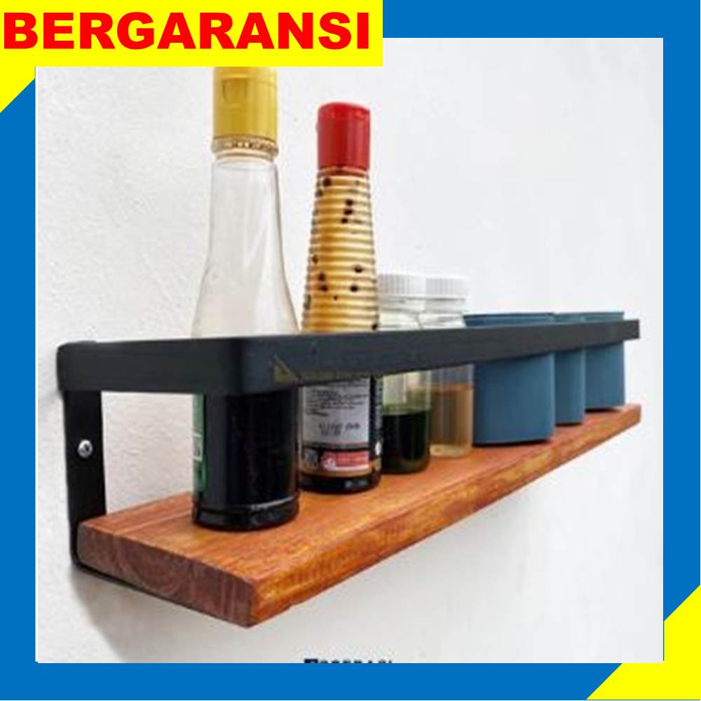 Jual Rak Dinding Bumbu Buku Minimalis Simple Murah Natural Dan Cokelat ...
