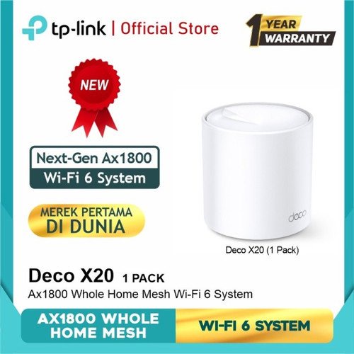 Jual TP-Link DECO X20 AX1800 1Pack Whole Home Mesh Wi-Fi 6 System isi ...