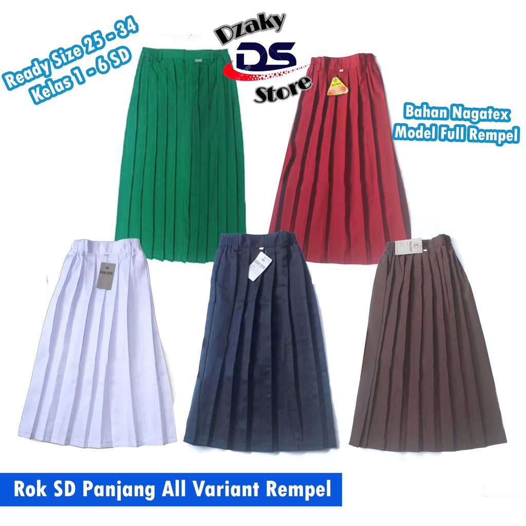 Jual Rok SD Sekolah Seragam Sekolah SD Panjang Model Rempel | Shopee ...