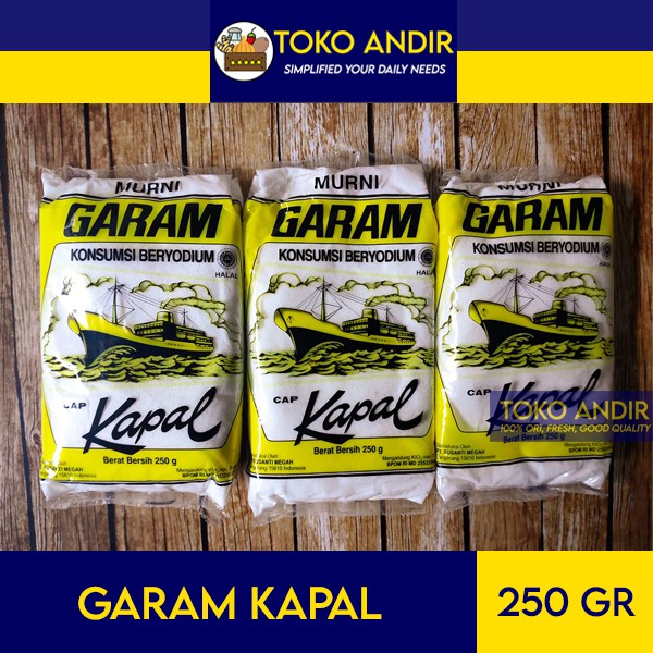 Jual Garam Kapal 250gr Garam Dapur Halus Berkualitas untuk Masakan ...