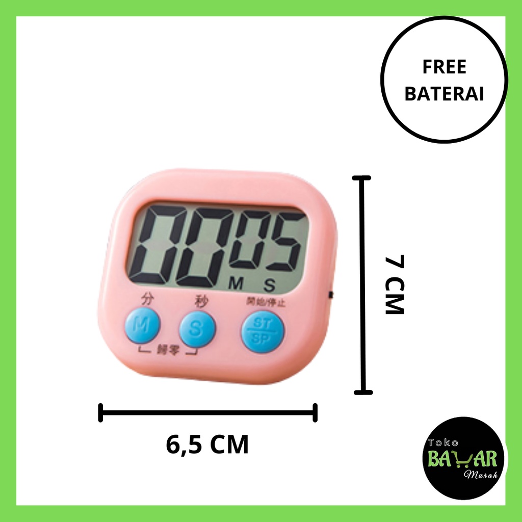 Jual FREE BATERAI - TIMER DAPUR / DIGITAL KITCHEN TIMER / PENGATUR ...