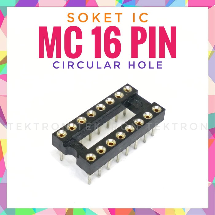 Jual Soket IC MC 16 pin circular hole round socket 16p 16 pin | Shopee Indonesia