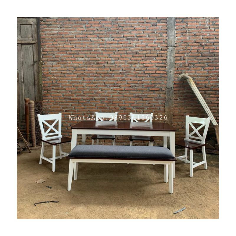 Jual meja makan, meja makan minimalis, meja makan+bangku | Shopee Indonesia
