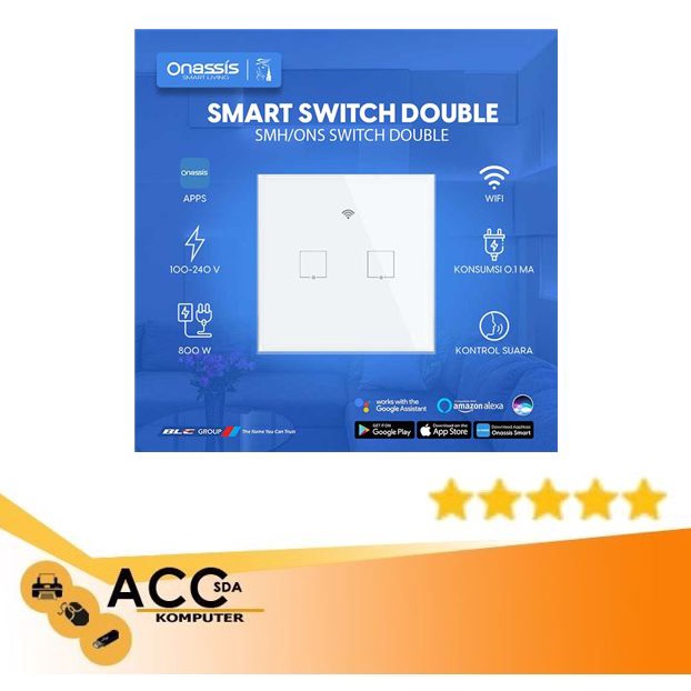 Jual ONASSIS SMART SWITCH DOUBLE | Shopee Indonesia