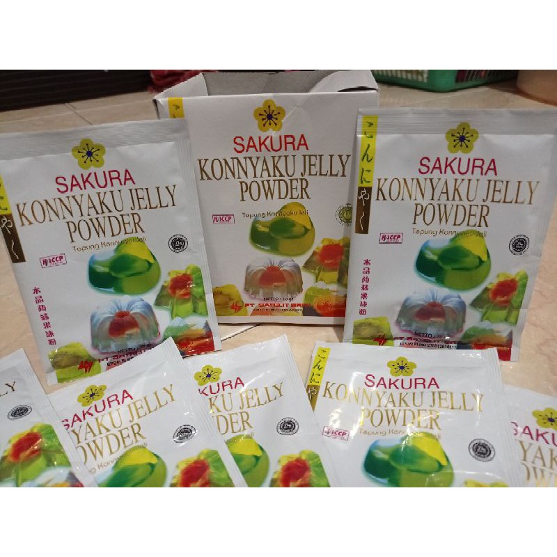 Jual Sakura Jelly Putih /Jelly plain/Sakura Konnyaku jelly powder/Jelly ...