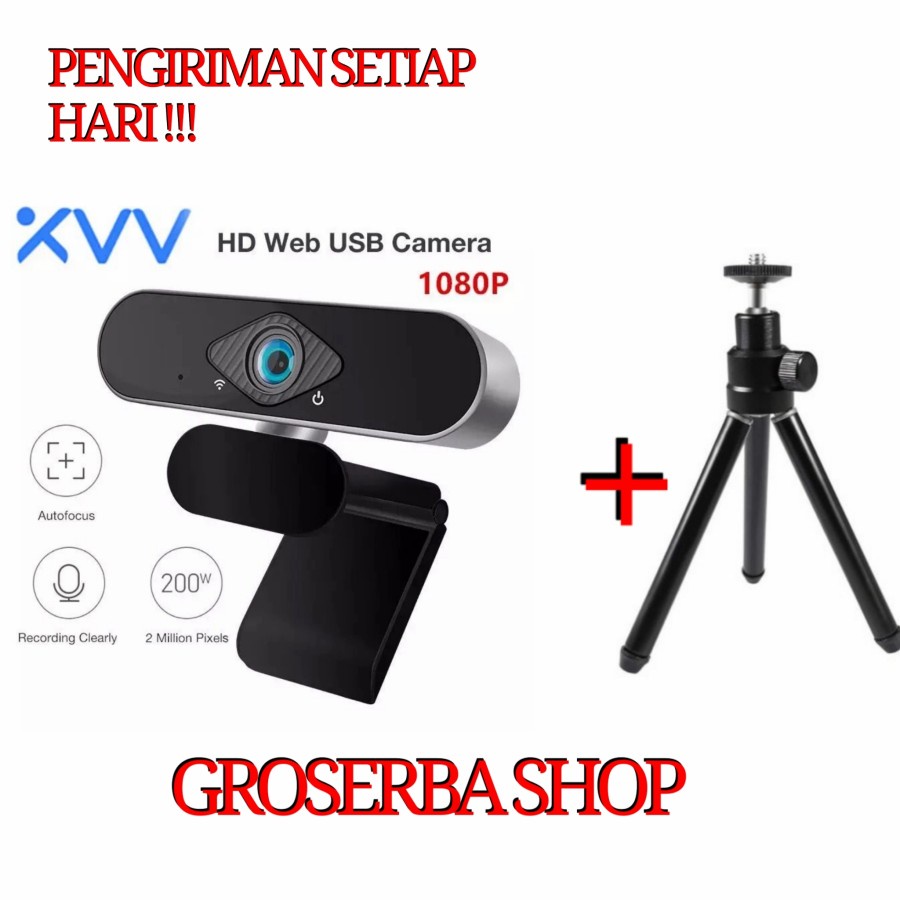Jual WEBCAM XIAOMI XIAOVV 1080P + TRIPOD WEBCAM - WEB CAMERA XIAOVV ...