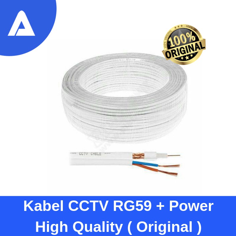 Jual CCTV Kabel Cable RG59 + Power SPC Proview Hikvision Dahua Infinity ...