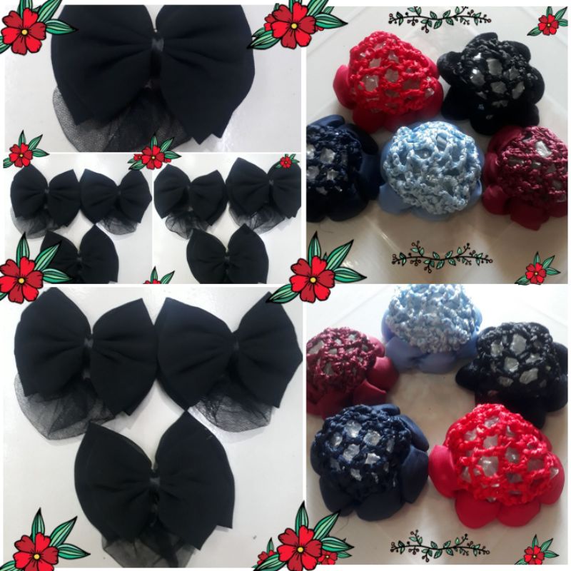 Jual Jepit hairnet rambut otomatis/Hairnet rambut pita susun polos ...