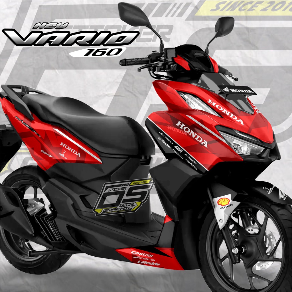 Jual 0329 Decal Stiker Sticker Fullblok Vario 160 2022 Grafik Simpel ...