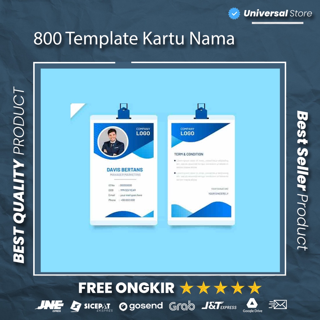 Jual Koleksi 800 Template Desain Kartu Nama ID Card Keren Format CDR ...