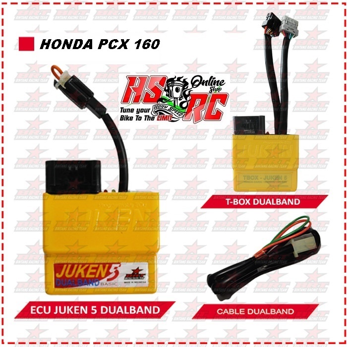 Jual ECU JUKEN 5 PLUS Dual Band Racing Turbo BRT Honda PCX 160 ECM ...