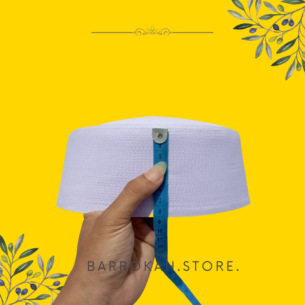 Jual Songkok putih Menara tinggi 8 cm peci putih peci batok kalbut topi ...