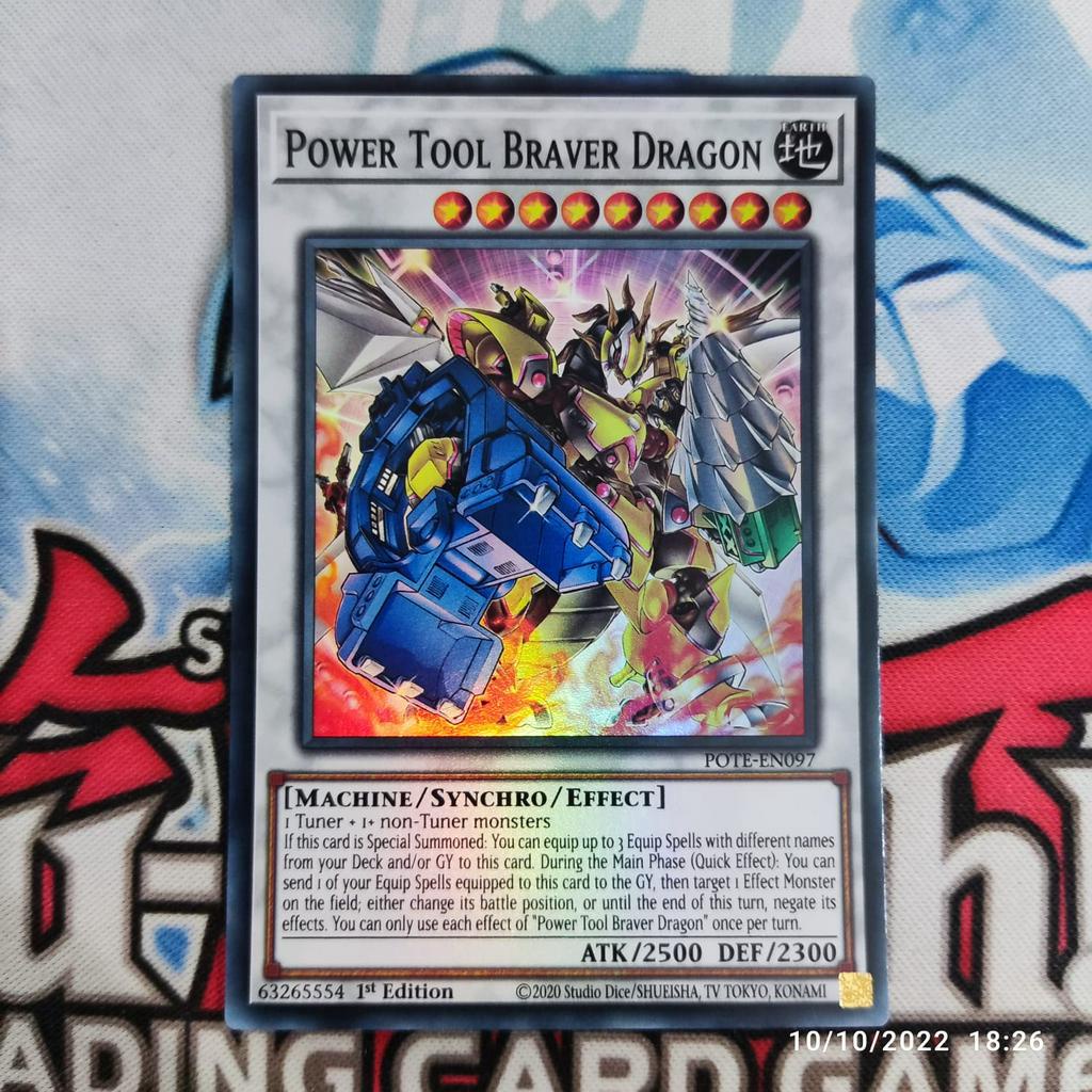 Jual yugioh power tool braver dragon POTE super rare original | Shopee ...
