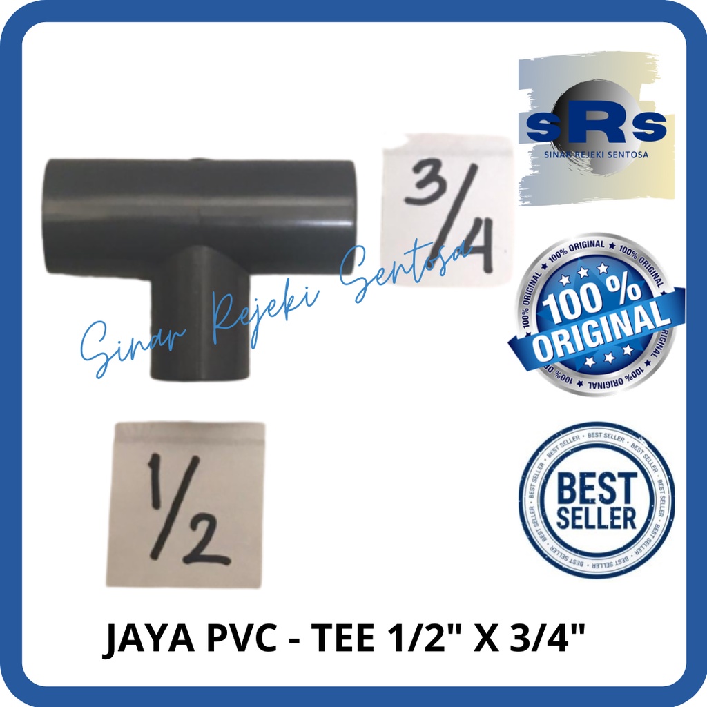Jual JAYA PVC - TEE 1/2" X 3/4" | Shopee Indonesia