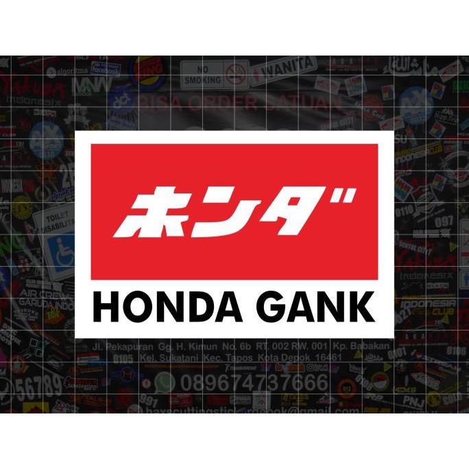 Jual Cutting Sticker Honda Gank Ukuran 10 cm & 8 cm hax55 Juara ...