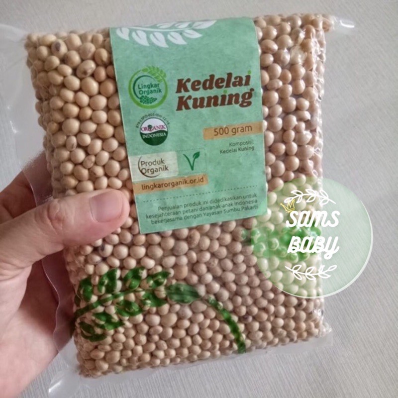 Jual Kacang Kedelai Kuning Lingkar Organik 500gr vakum premium | Shopee ...