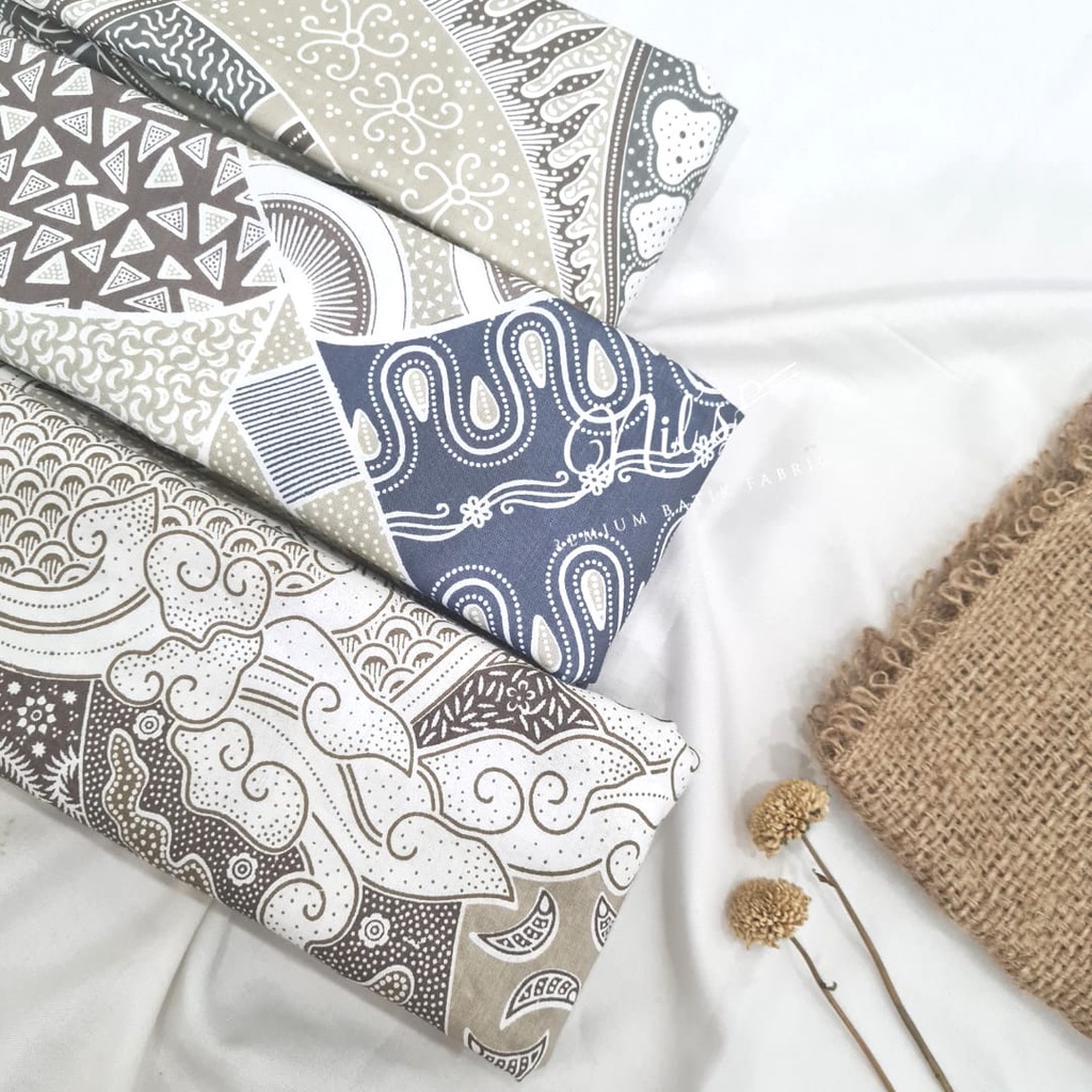 Jual Kain Batik Modern Murah Warna Soft Kain Batik Seragam Pastel -Mosaic Series (1 Meter, 2 ...