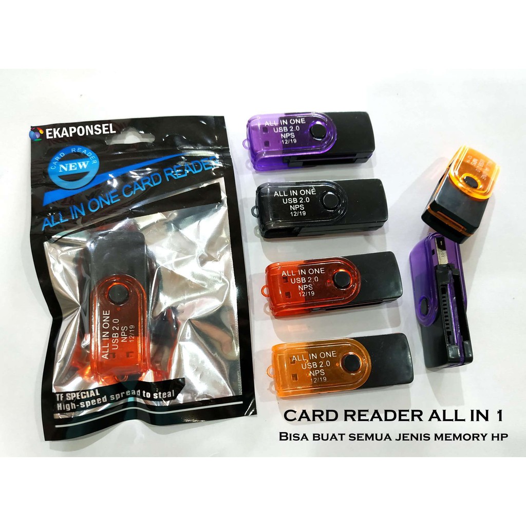 Jual Card Reader All In One USB 2.0 - 4 in1 | Shopee Indonesia