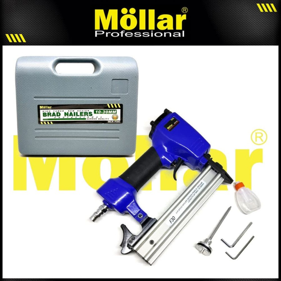 Jual AIR NAILER F30 MOLLAR / MESIN ALAT PAKU TEMBAK STAPLES STAPLER | Shopee Indonesia