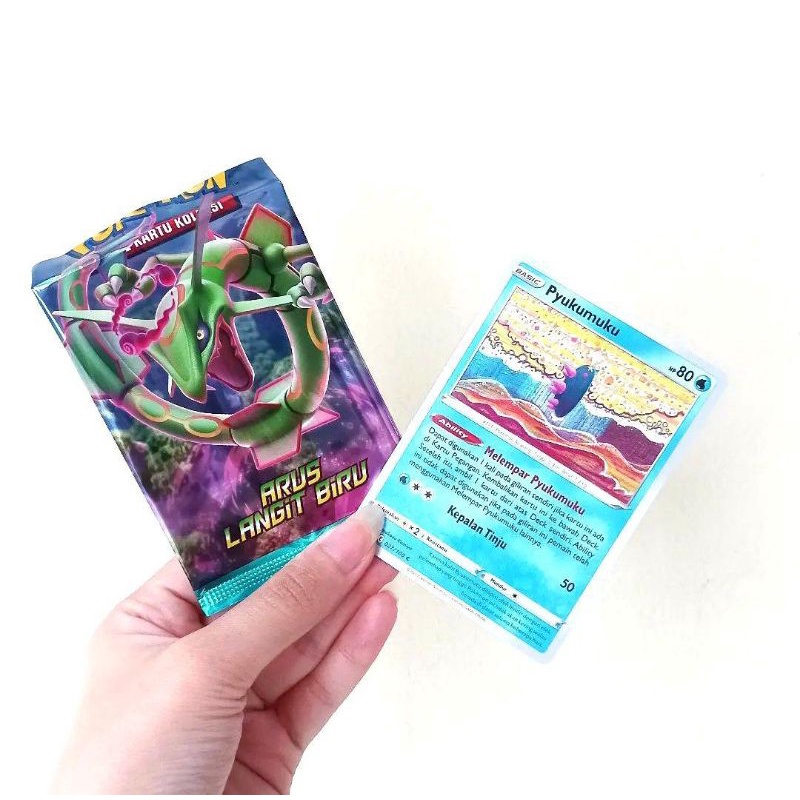 Jual Kartu pokemon Tcg Indonesia set 11 Pyukumuku C s8 027/100 | Shopee Indonesia