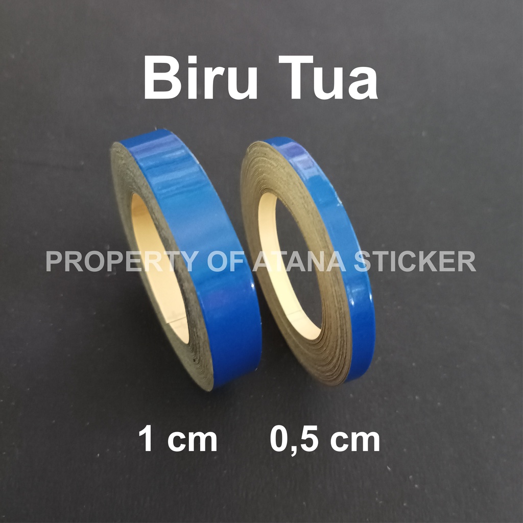 Jual Stiker List Velg Body Sepeda Motor Matic Mobil Biru Tua Dark Blue ...