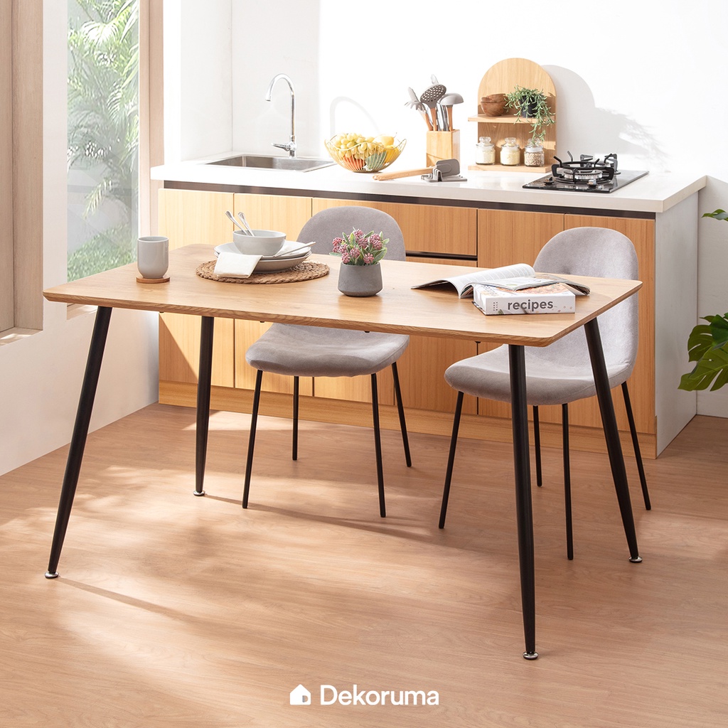Jual Dekoruma Yori Meja Makan Kayu - Dining Table | Shopee Indonesia