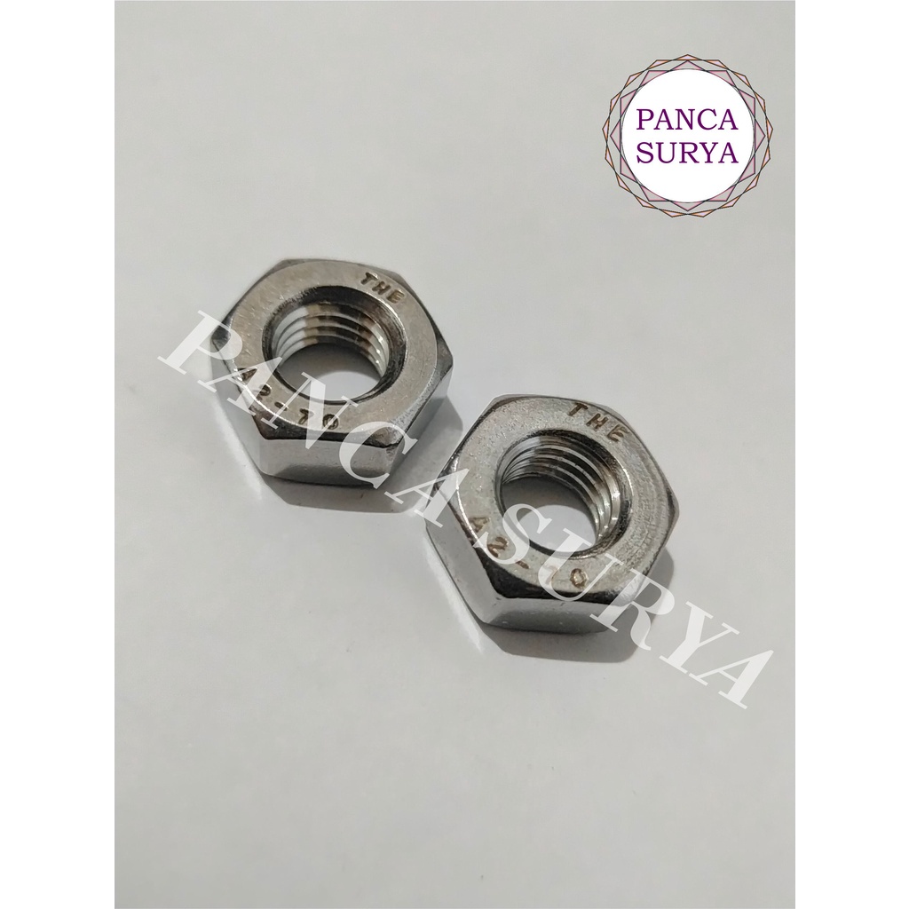 Jual Mur Baut Stainless Steel SUS 304 M10 THE (MINIMAL PEMBELIAN 5 PCS) | Shopee Indonesia