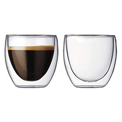 Jual Gelas Cangkir Kopi Double-Wall Borosilicate Glass 250ml Murah | Shopee Indonesia