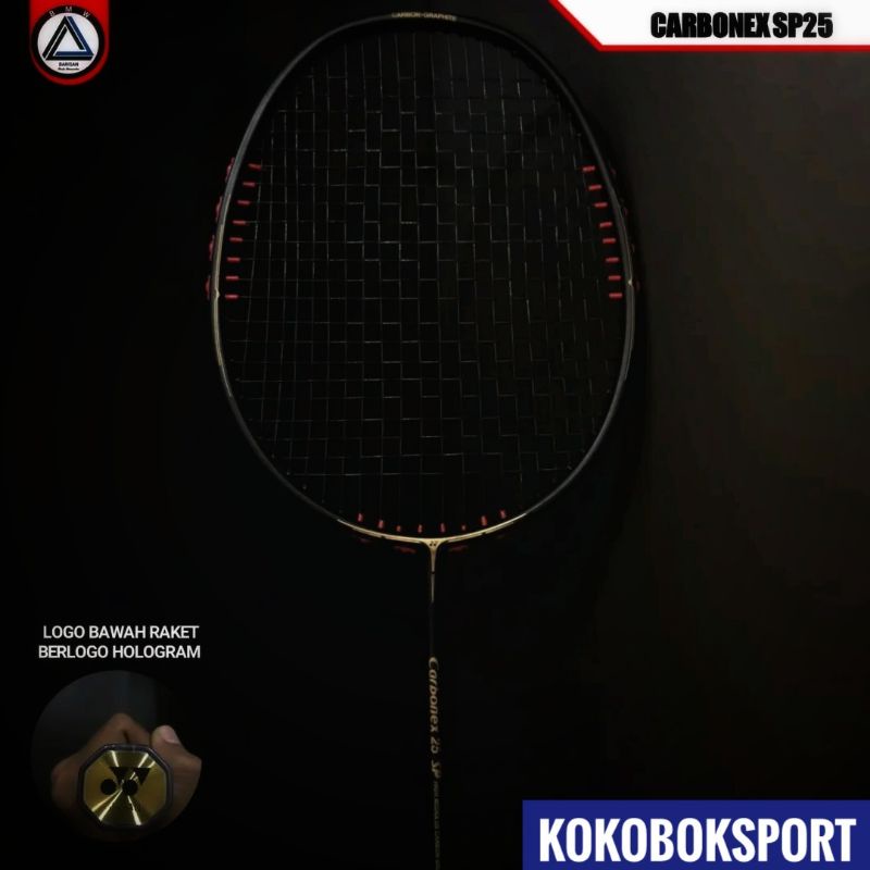 Jual RAKET BADMINTON BULUTANGKIS CARBONEX 25 SPESIAL 28 LBS GRATIS TAS DAN GRIP | Shopee Indonesia