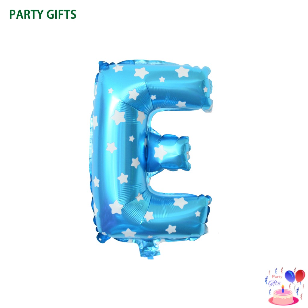 Jual Balon Foil Huruf Biru 16 Inch 40cm A-Z Balon Foil Angka 0-9 Biru ...