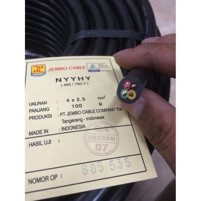Jual Kabel NYYHY / Cable NYYHY 4x2.5mm / 4x2.5 mm Hitam @100Meter Jembo | Shopee Indonesia