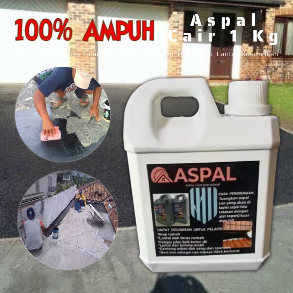 Jual Aspal Cair 1 kg Cat Pelapis Waterproof Anti Bocor Penambal Anti ...