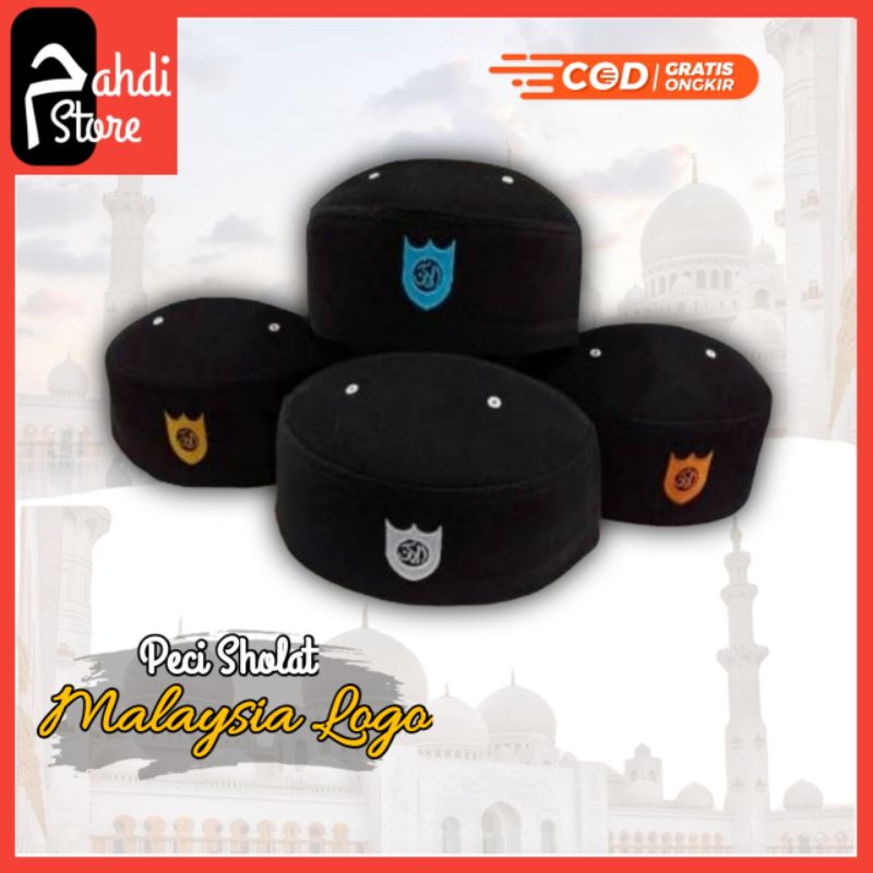 Jual Peci Songkok Malaysia Logo /Kopiah Uje logo /Peci Haji /Peci Murah ...