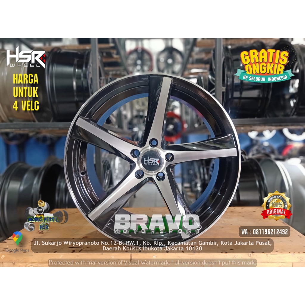 Jual velg mobil racing ring 19 HSR PANIKE lebar 85/95 cocok buat mobil ...