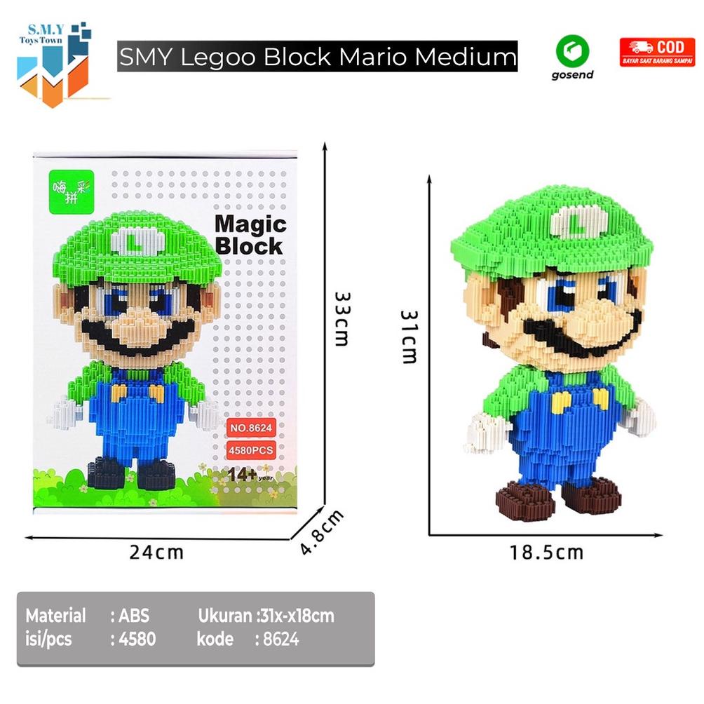 Jual Smy Nano Block Mario Medium Bricks Education Nano Block / Mainan ...