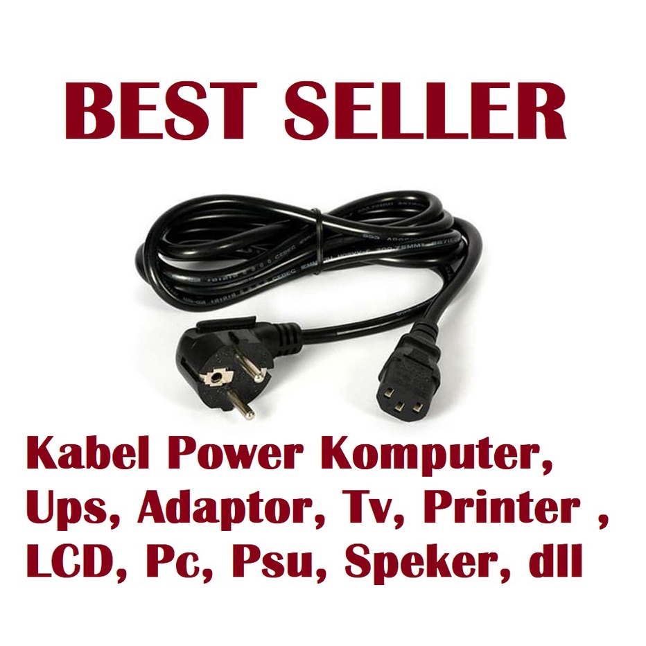 Jual Kabel power komputer ups adaptor rice cooker TV LCD Printer dll ...