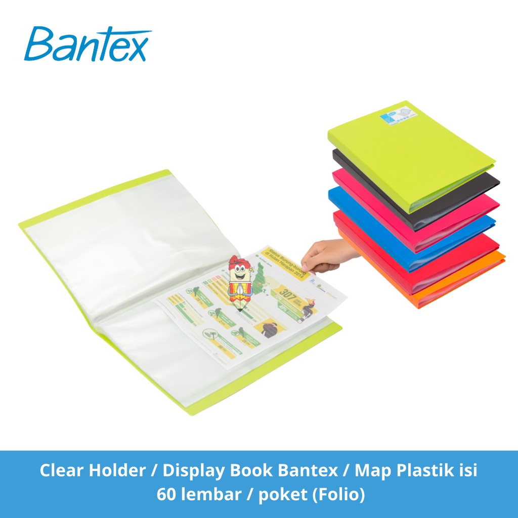 Jual Clear Holder / Display Book Folio Bantex 3187 / Map Plastik 60 lbr ...