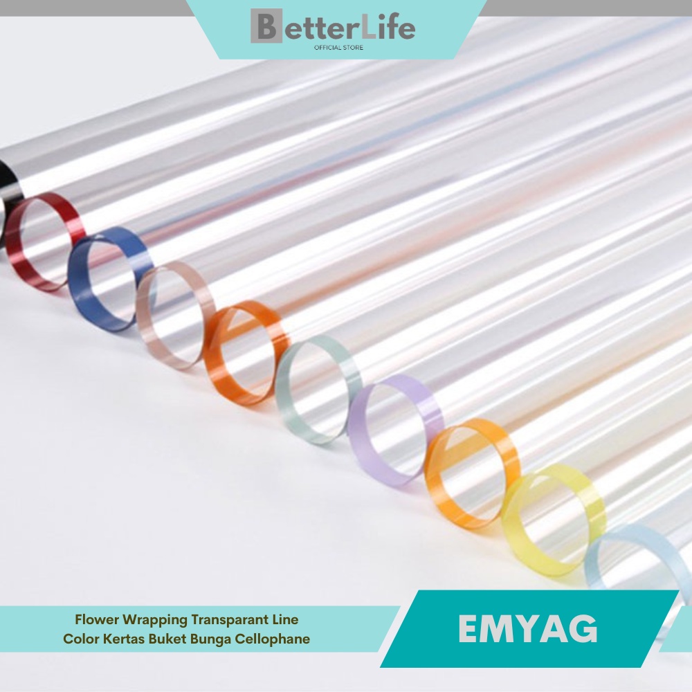 Jual Better Life - Flower Wrapping Frame Transparant Line Color Kertas ...