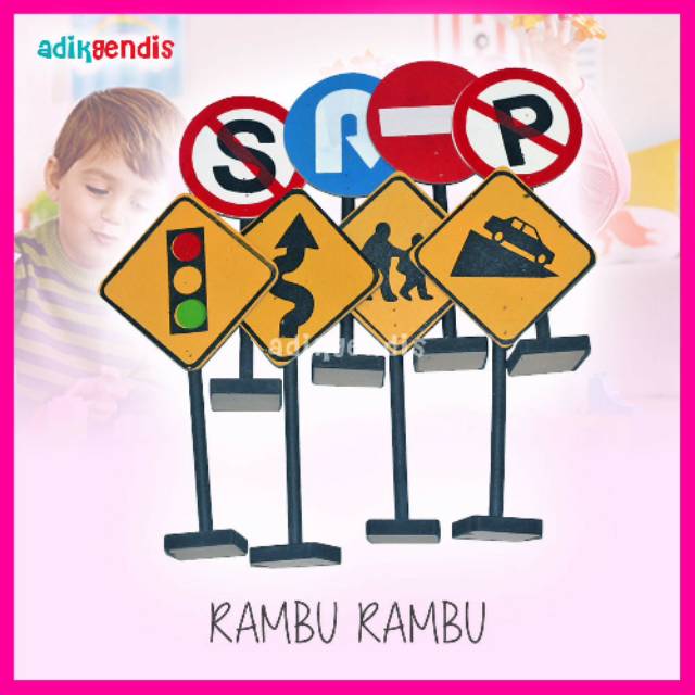 Jual Mainan anak miniatur rambu lalu lintas | Shopee Indonesia