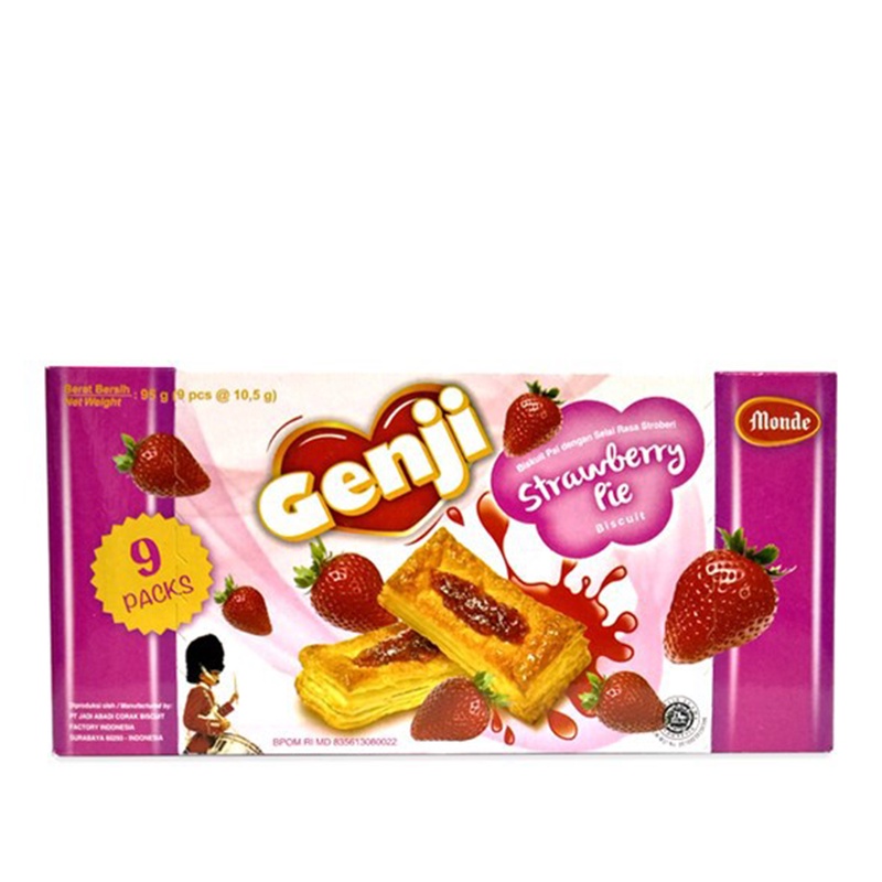 Jual Monde Genji Biskuit Strawberry Pie 95 gr | Shopee Indonesia