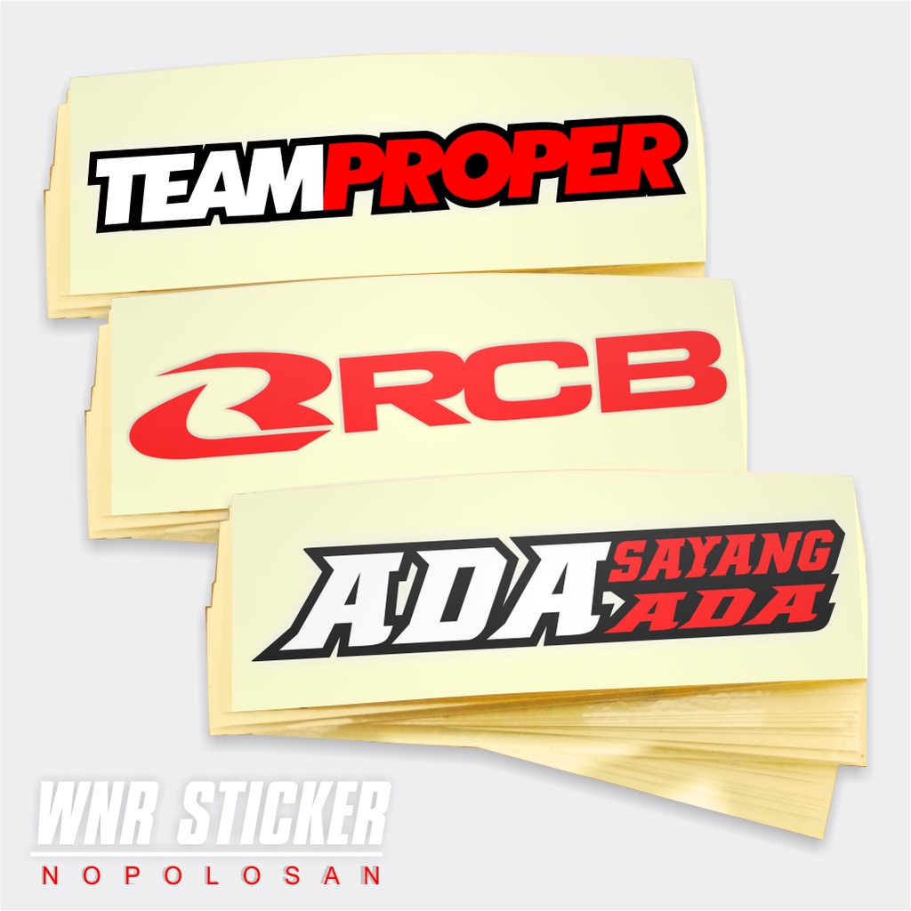 Jual stiker cutting 2 lapis sticker team proper stiker rcb stiker ada ...