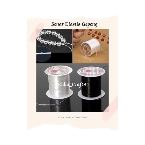 Jual Senar Elastis Gepeng Per Roll - Senar Karet Gepeng - Senar Crystal ...