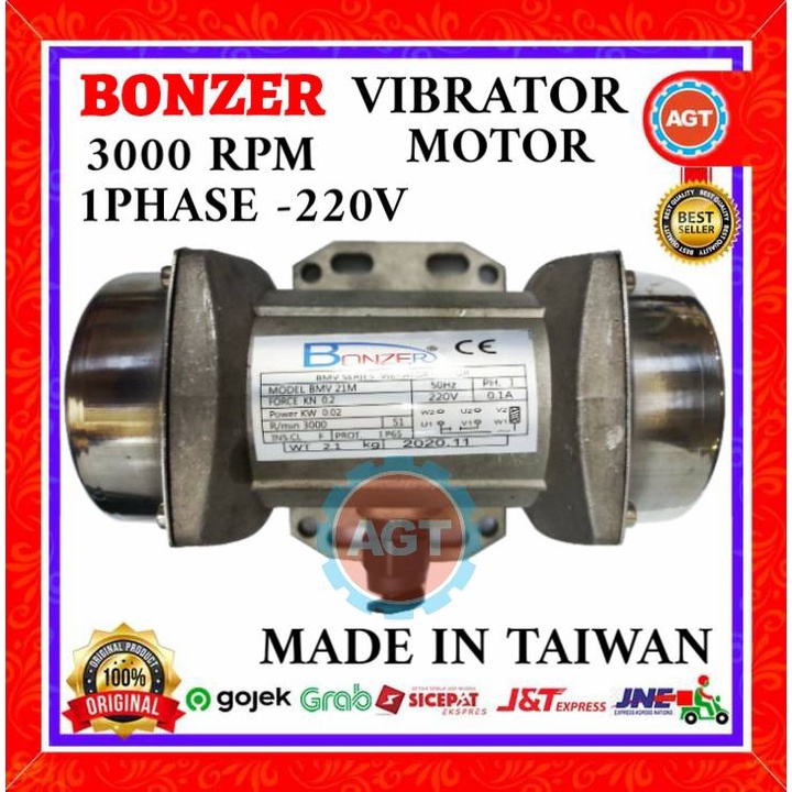Jual BONZER 1PHASE BMV-21M 30WATT 3000RPM VIBRATOR MOTOR MICRO SUPER ...