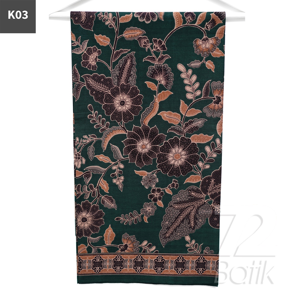 Jual KAIN BATIK PREMIUM Bahan Katun Motif Kembang Sari Warna Hijau ...
