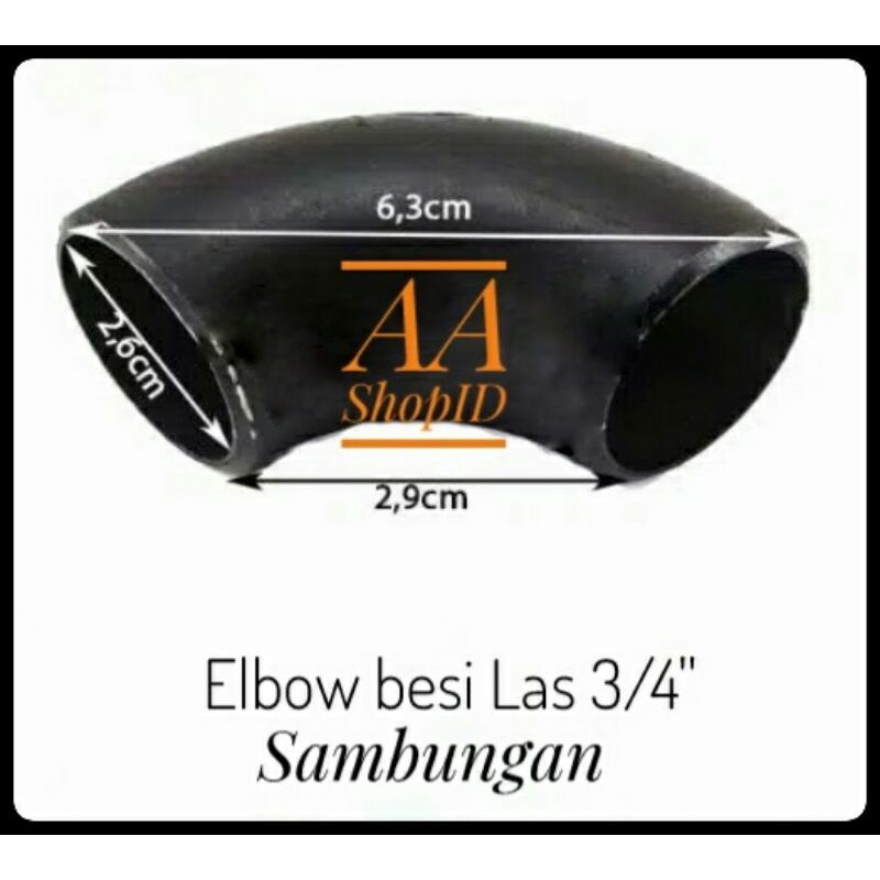 Jual Elbow besi 3/4' elbow sambungan pagar besi Railing tangga | Shopee ...