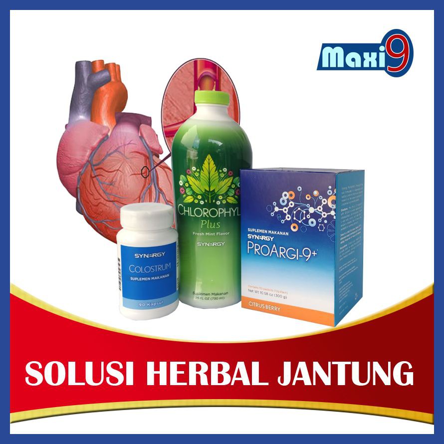 Jual Paket MAXI-9 Obat Jantung & Diabetes Proargi9-Chorophyll-Colostrum ...