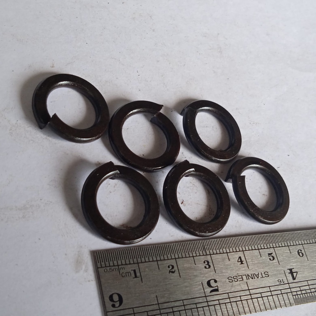 Jual RING VER M12 BAJA RING 12MM HITAM SPRING WAHSER M12 BAJA RING PER ...